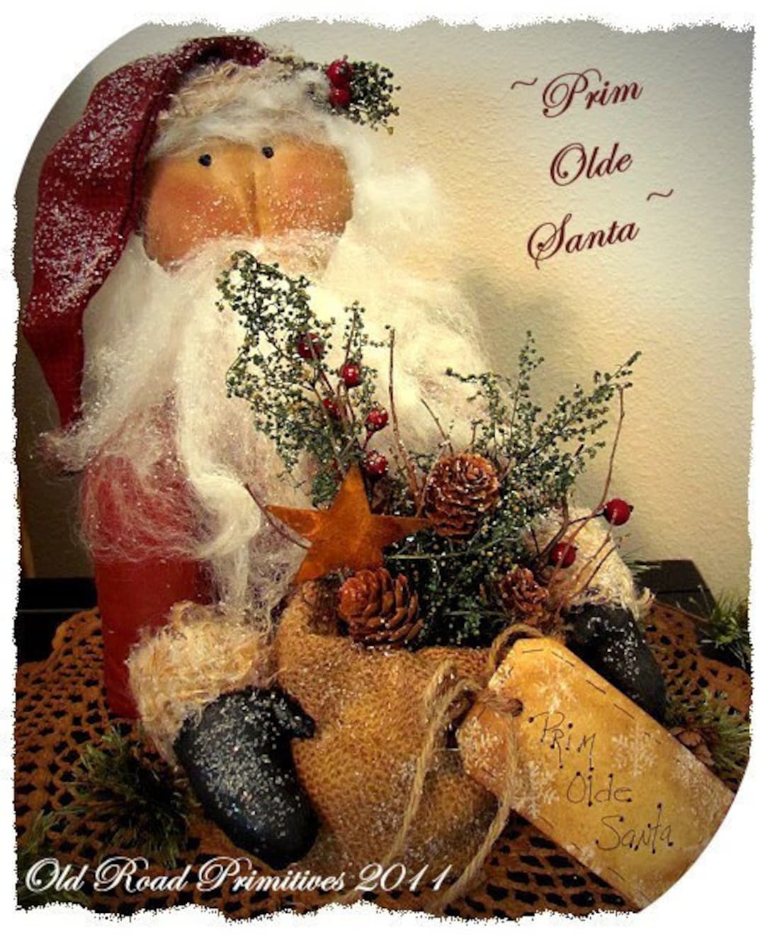 Primitive Santa Pattern Prim Olde Santa Christmas Instant Download PDF ...