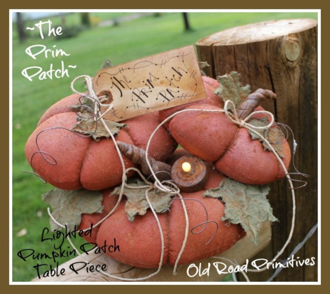 Primitive Pumpkin Pattern the Prim Patch Lighted Pumpkin Patch - Etsy