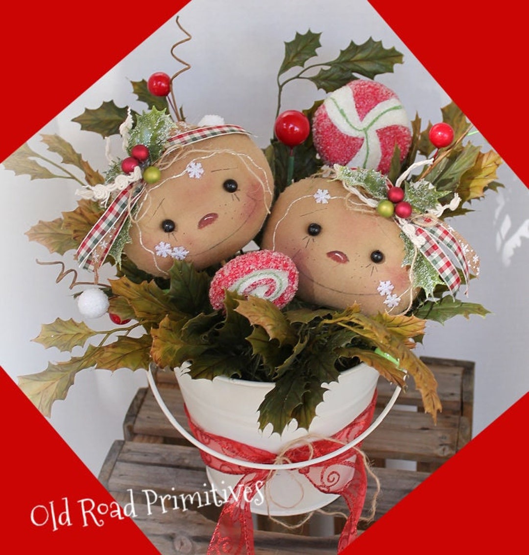 Primitive Ginger Pattern Lil' Ginger Chrismas Tucks PDF Sewing Craft ...