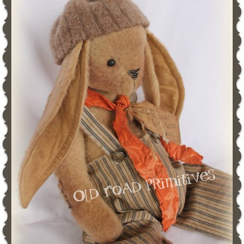 Primitive Bunny Rabbit Pattern Birdie the Springtime Bunny PDF - Etsy