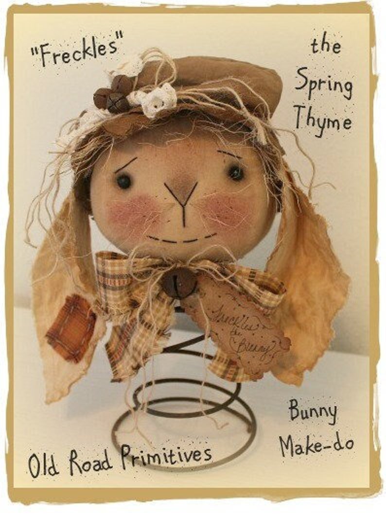 Primitive Bunny Rabbit Pattern Freckles the Spring Thyme Bunny Make-do ...