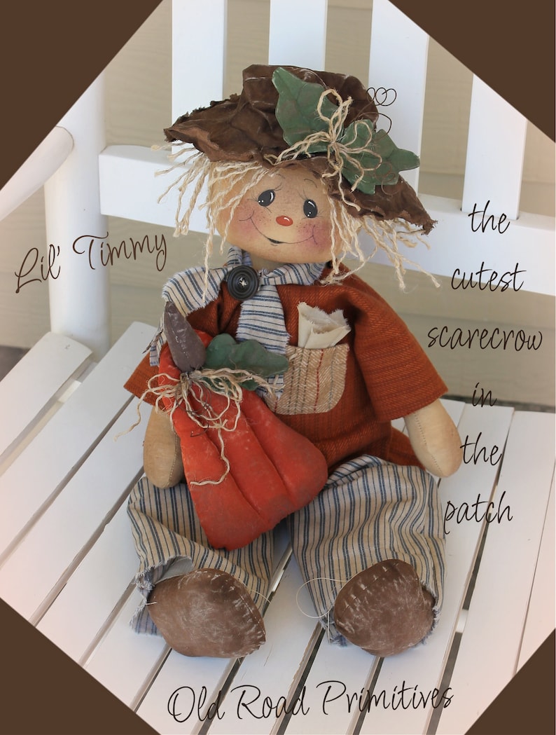 Primitive Scarecrow Pattern Lil Timmy Scarecrow Instant Download PDF ...
