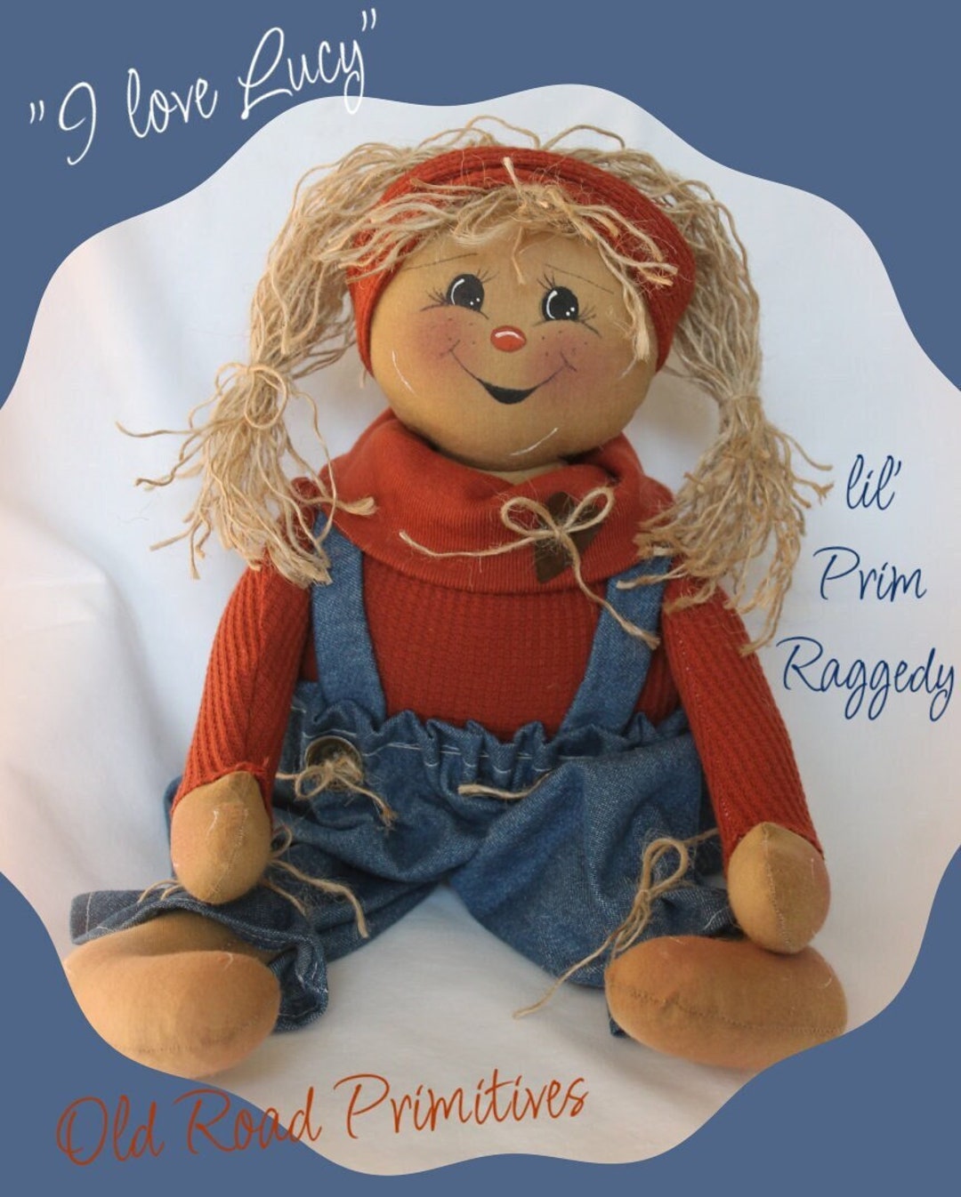 Primitive I Love Lucy Fall Raggedy Instant Download PDF Fall Pattern - Etsy