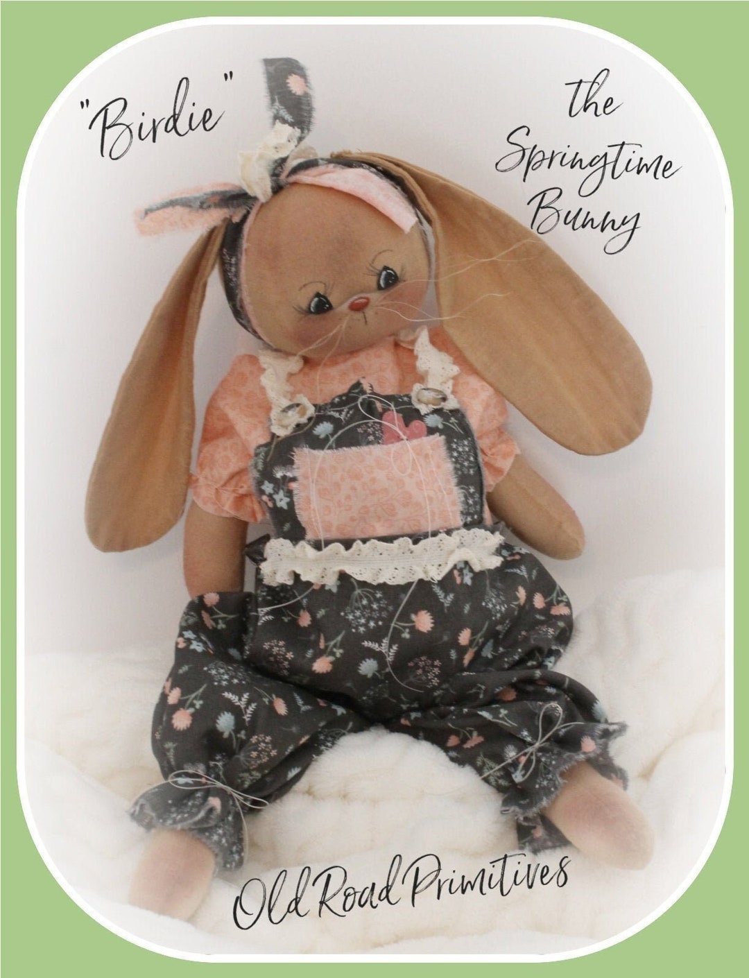 Primitive Bunny Rabbit Pattern Birdie the Springtime Bunny PDF Sewing ...