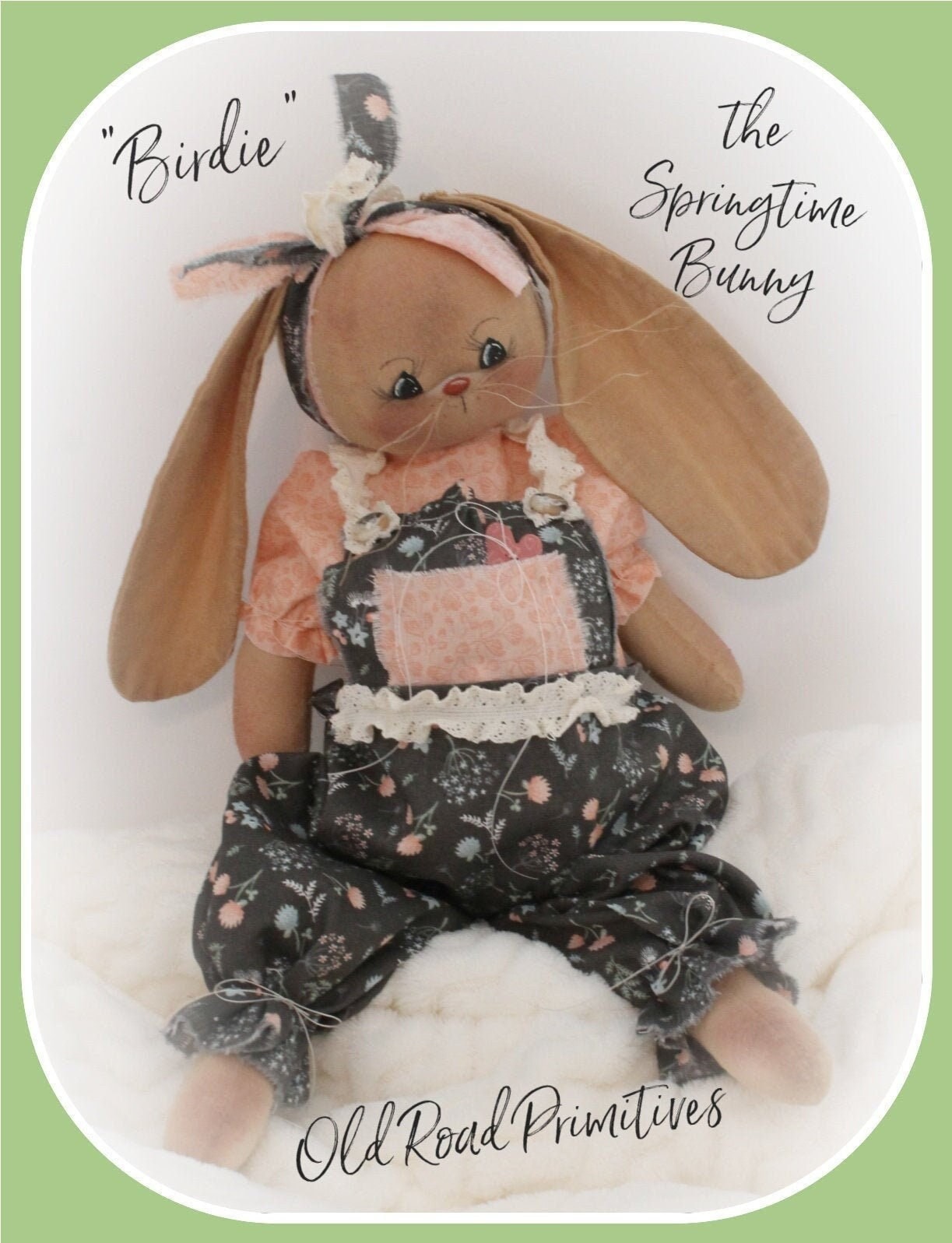 Primitive Bunny Rabbit Pattern Birdie the Springtime Bunny PDF - Etsy