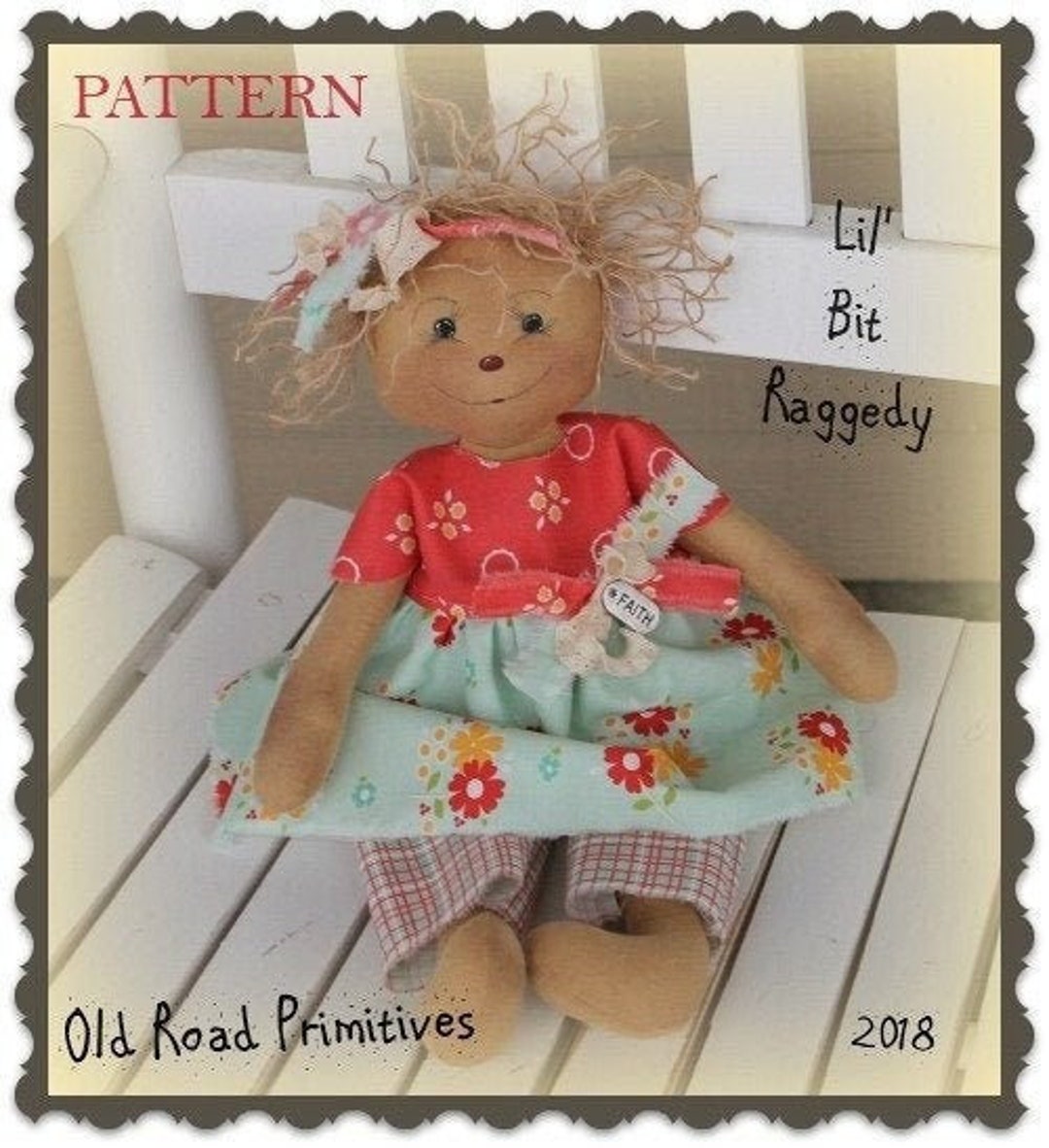 Ragdoll Pattern Raggedy Pattern Lil Bit Raggedy Pattern PDF Pattern ...