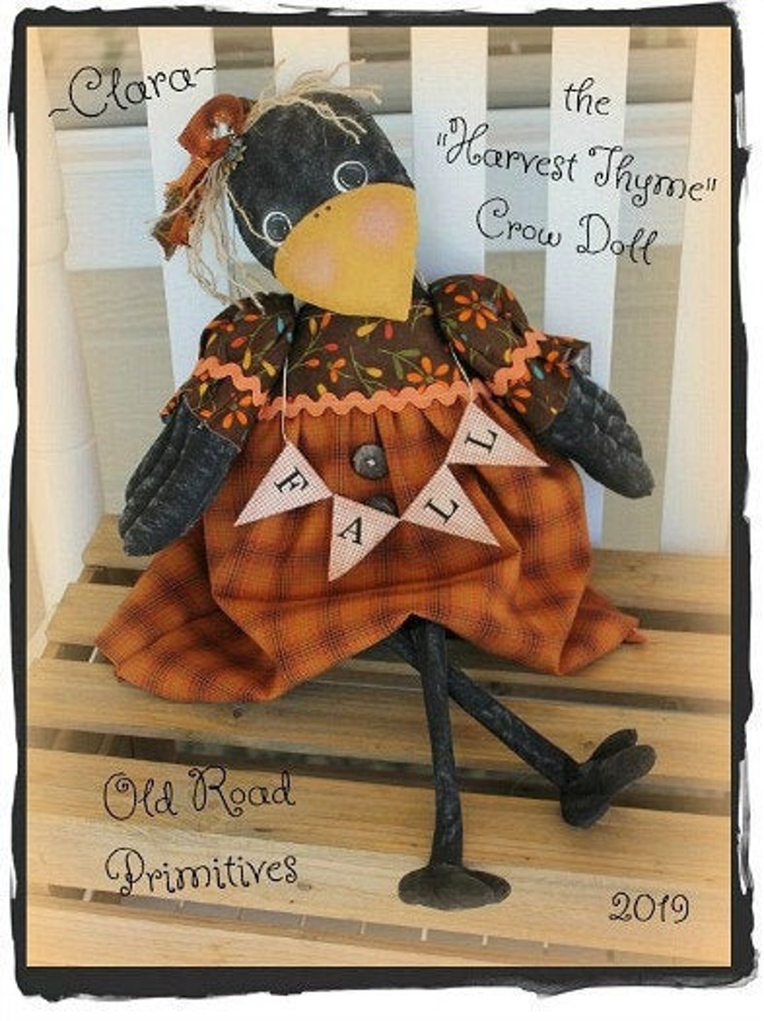 Primitive Clara Crow Doll PDF Sewing Fall Pattern - Etsy