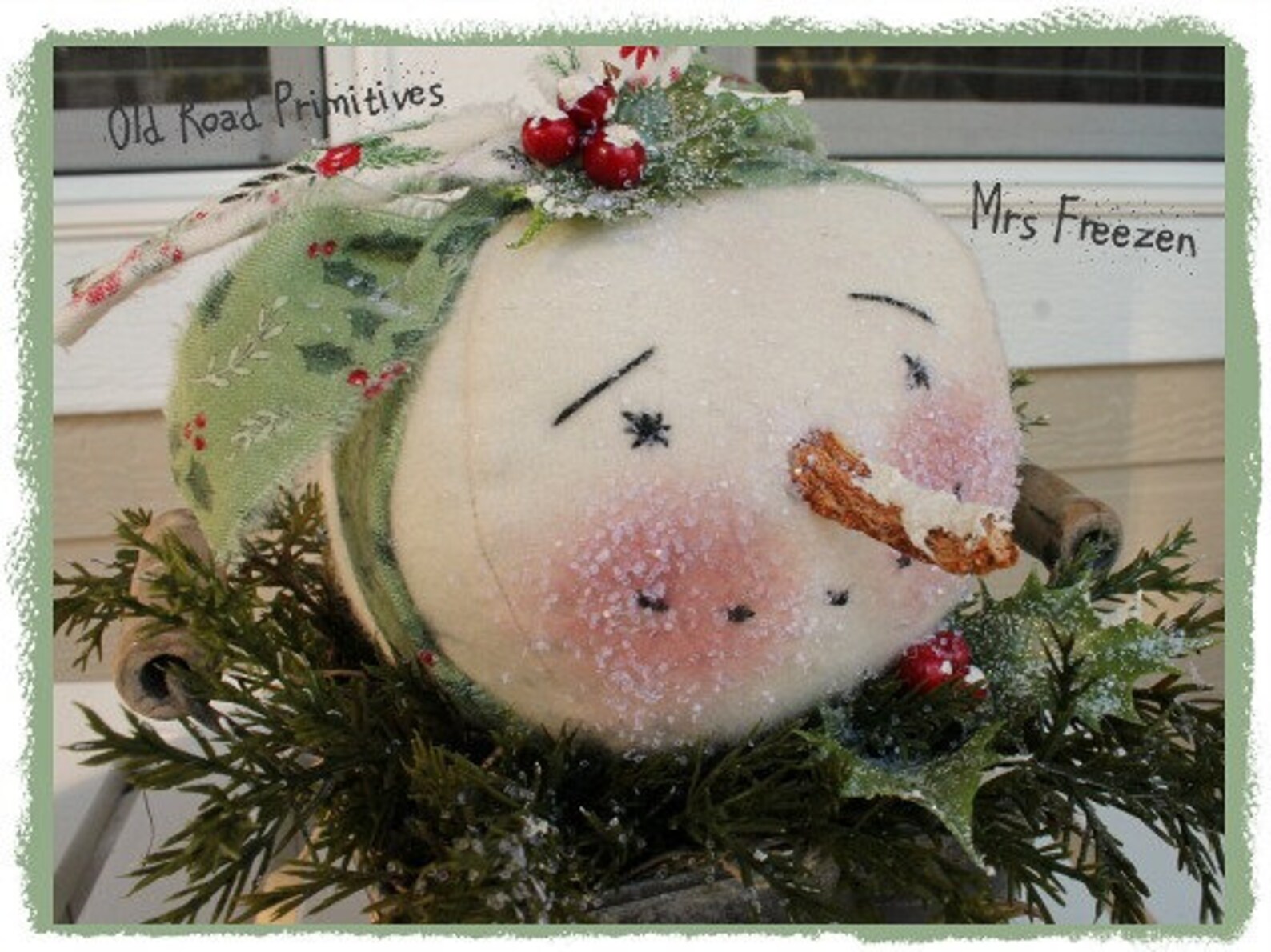 Primitive Snowman Snowmen Pattern the Freezen's Snowgal & - Etsy