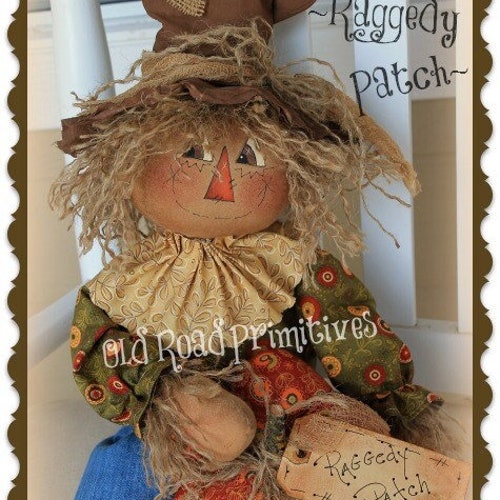 Primitive Scarecrow Pattern Raggedy Patch Fall Halloween - Etsy