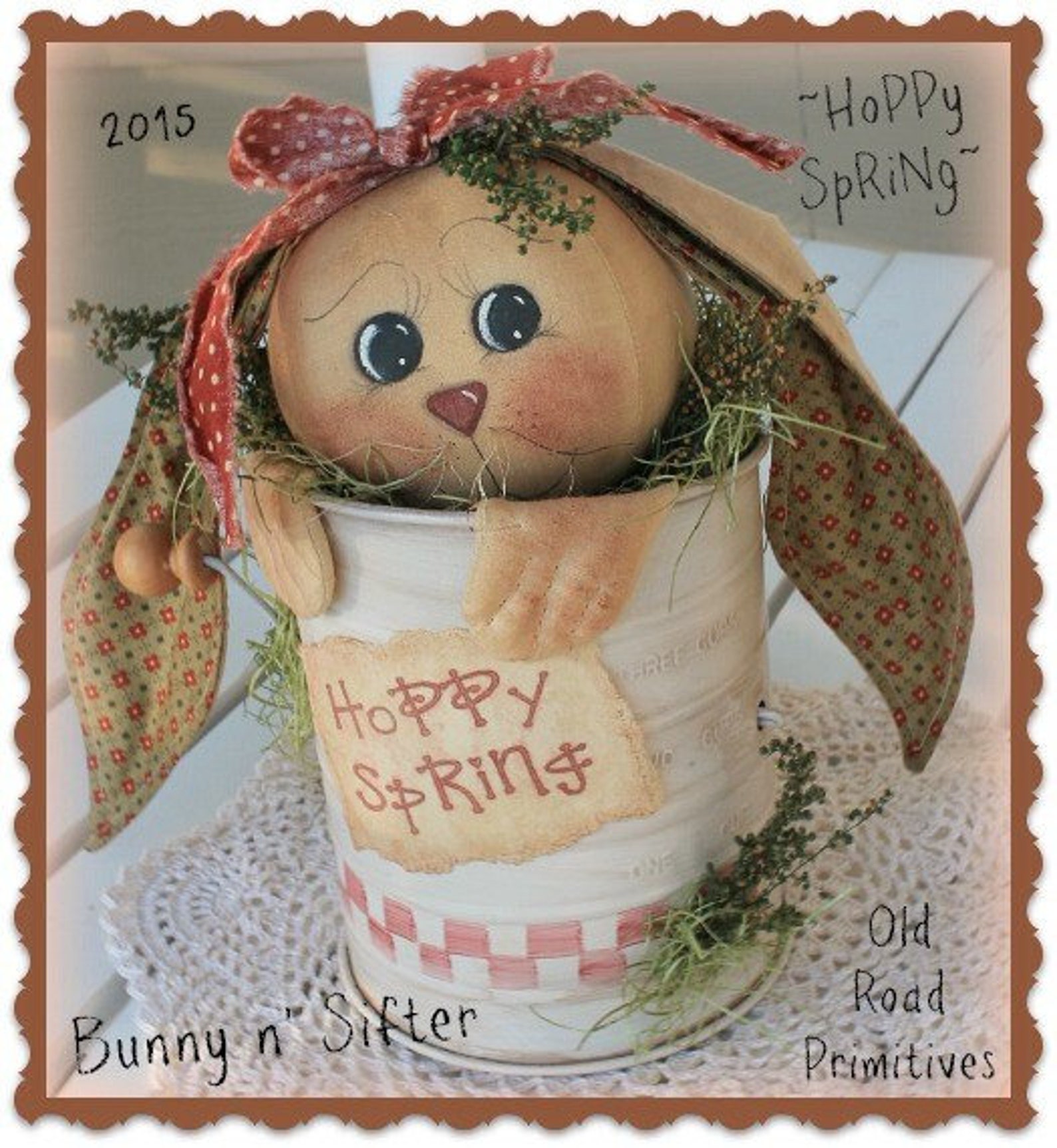 Primitive Bunny Rabbit Pattern Hoppy Spring Bunny N' Sifter Easter PDF ...