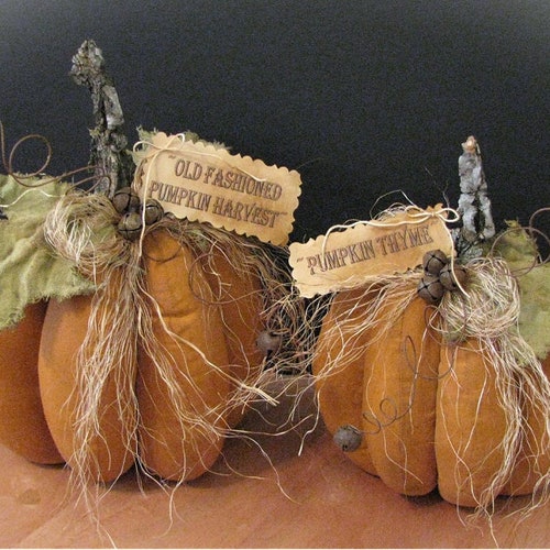 Primitive Flatties Pumpkins PATTERN - Etsy