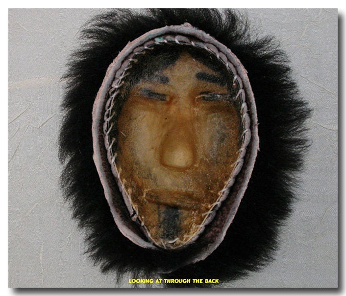 Vintage Miniature Alaskan Eskimo Mask, Hand Sewn Caribou - Etsy