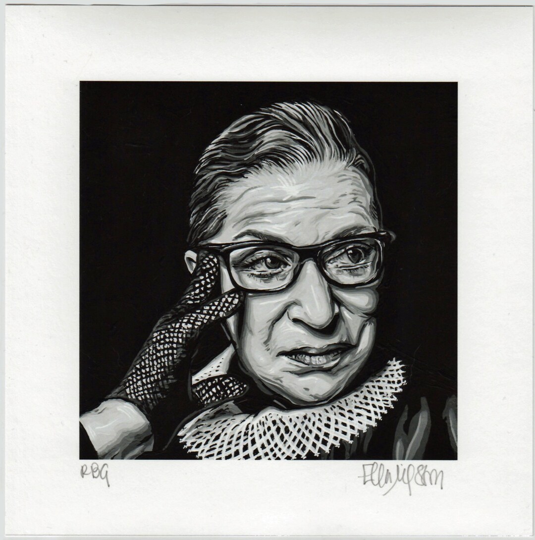 Ruth Bader Ginsburg - 5x5" Fine Art Print - Etsy
