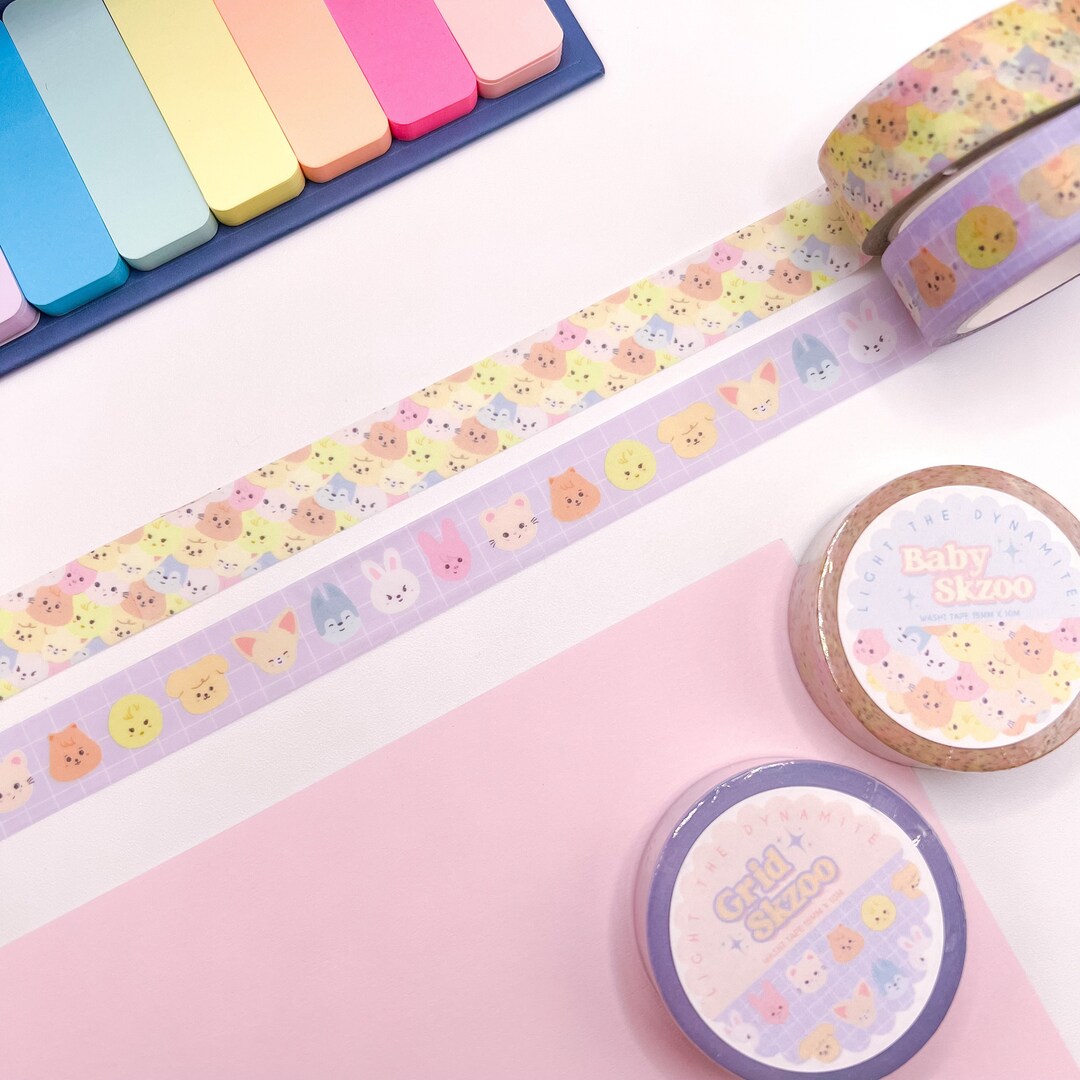 Skzoo Washi Tape | Baby Skzoo Kawaii Pastel | Stray Kids | K-pop ...