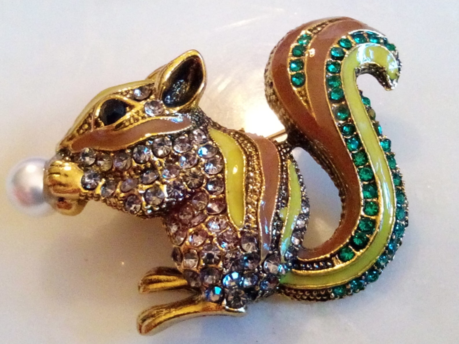 ADORABLE SQUIRREL BROOCH Figural Animal Pin/accessory. - Etsy