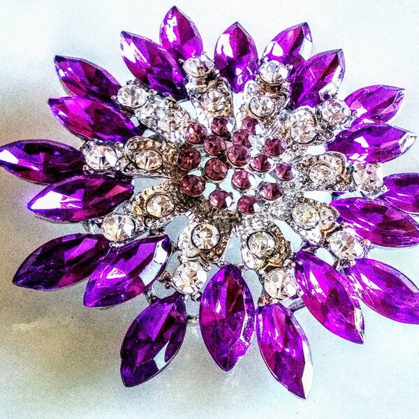 Purple Brooch - Etsy