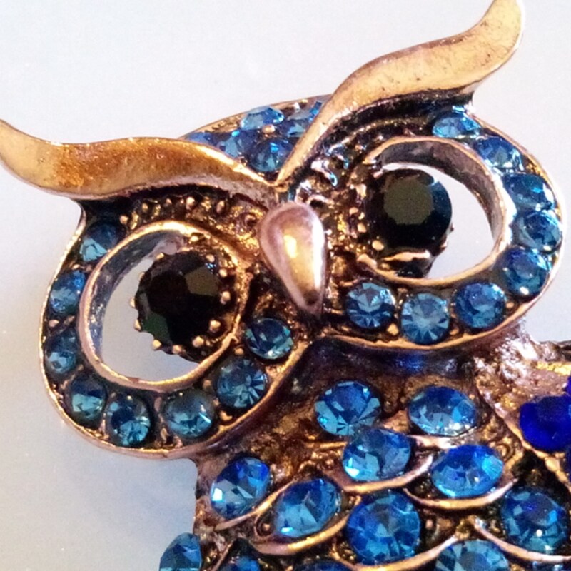 Blue Rhinestone Pin - Etsy