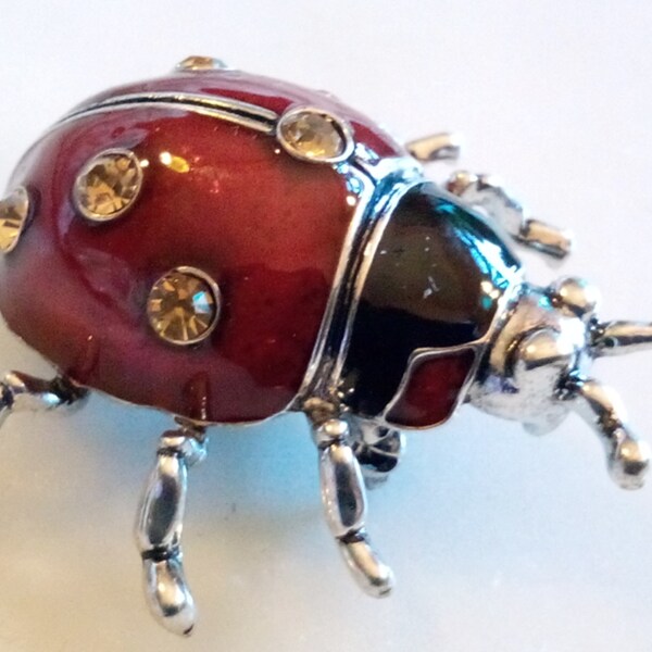 Ladybug Enamel Pin - Etsy