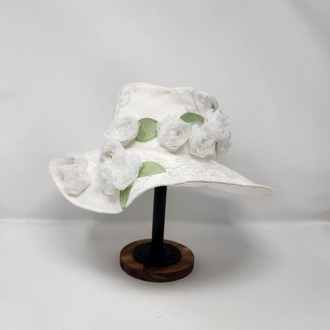 Handmade Bucket Hat Roses Leaves Tablecloth Fabric - Etsy