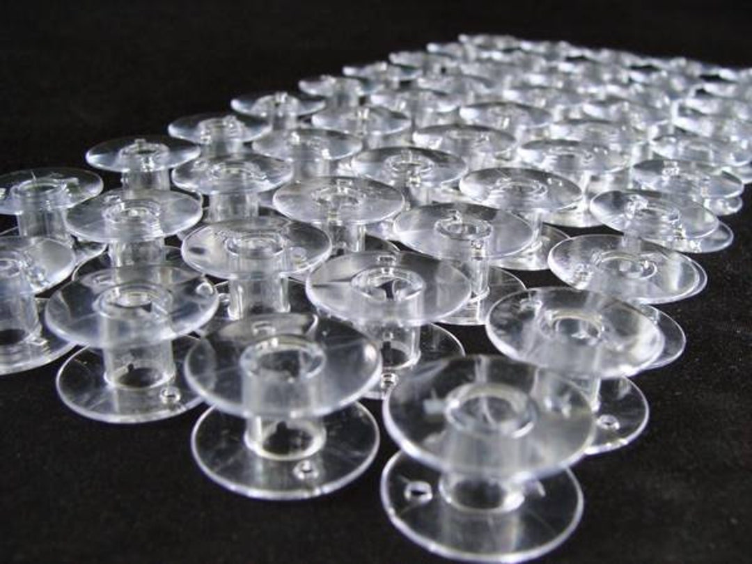 50 X Size L Clear Plastic Bobbin Spools for Brother PR Machines - Etsy
