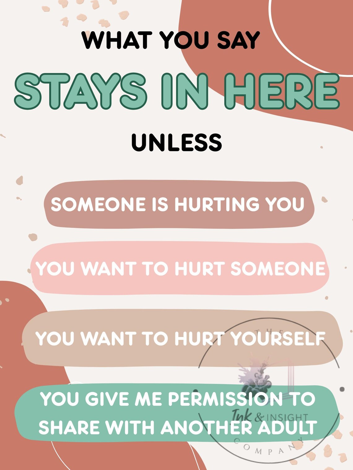 School Counselor Confidentiality Poster - Etsy