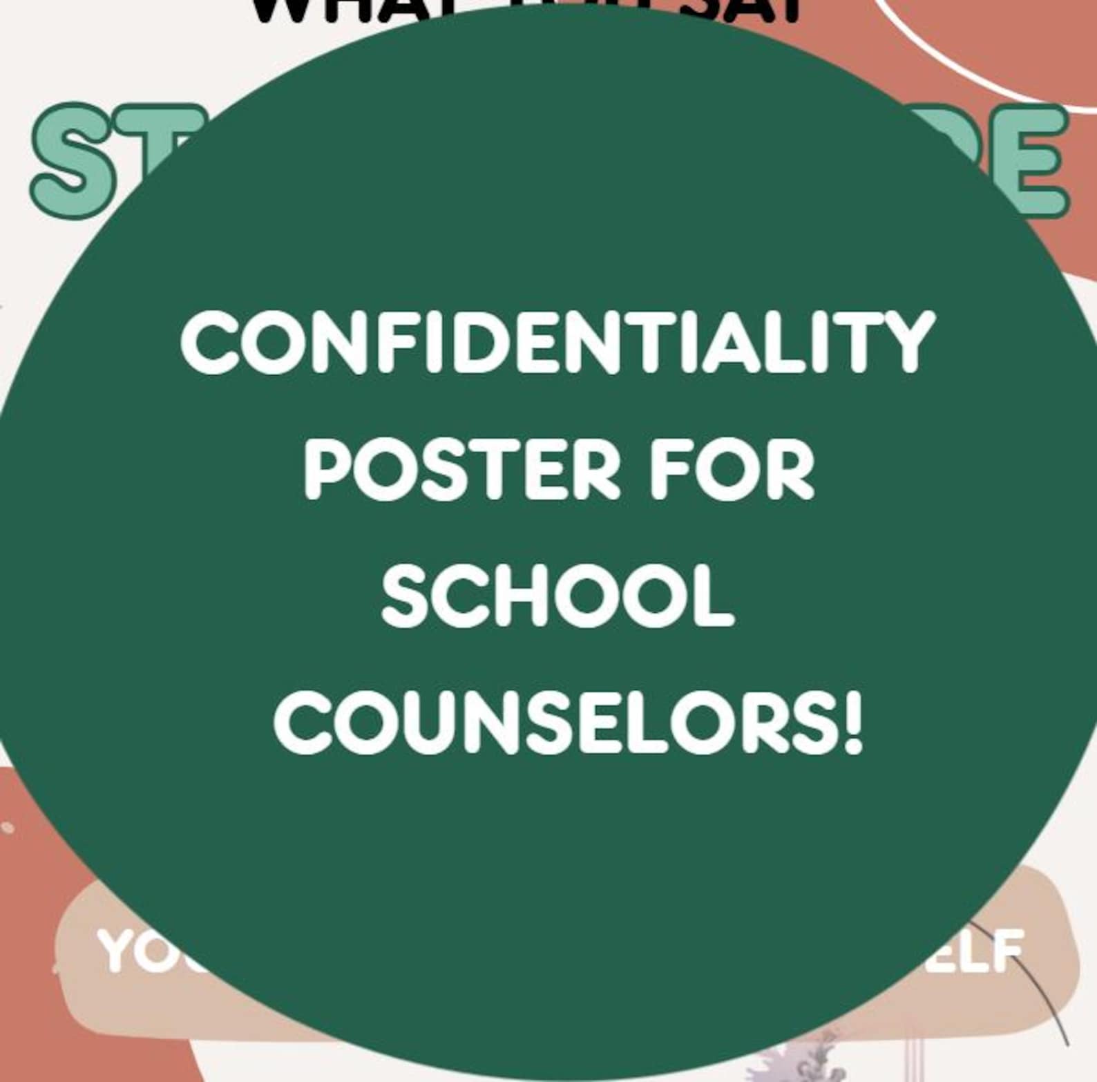 School Counselor Confidentiality Poster - Etsy