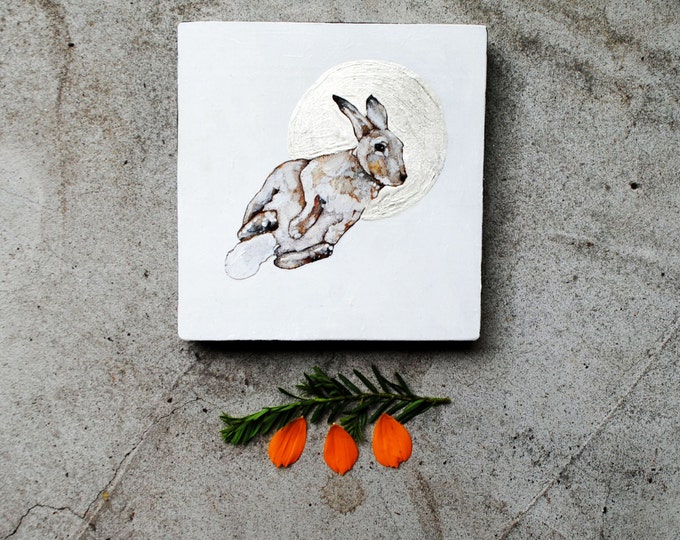 Rabbit Run Painting. Fine Art. Original Oil Painting With 12k - Etsy
