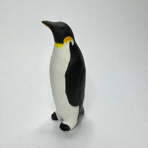 Emperor Penguin Figure, Miniature Penguin Sculpture, Handmade Clay ...