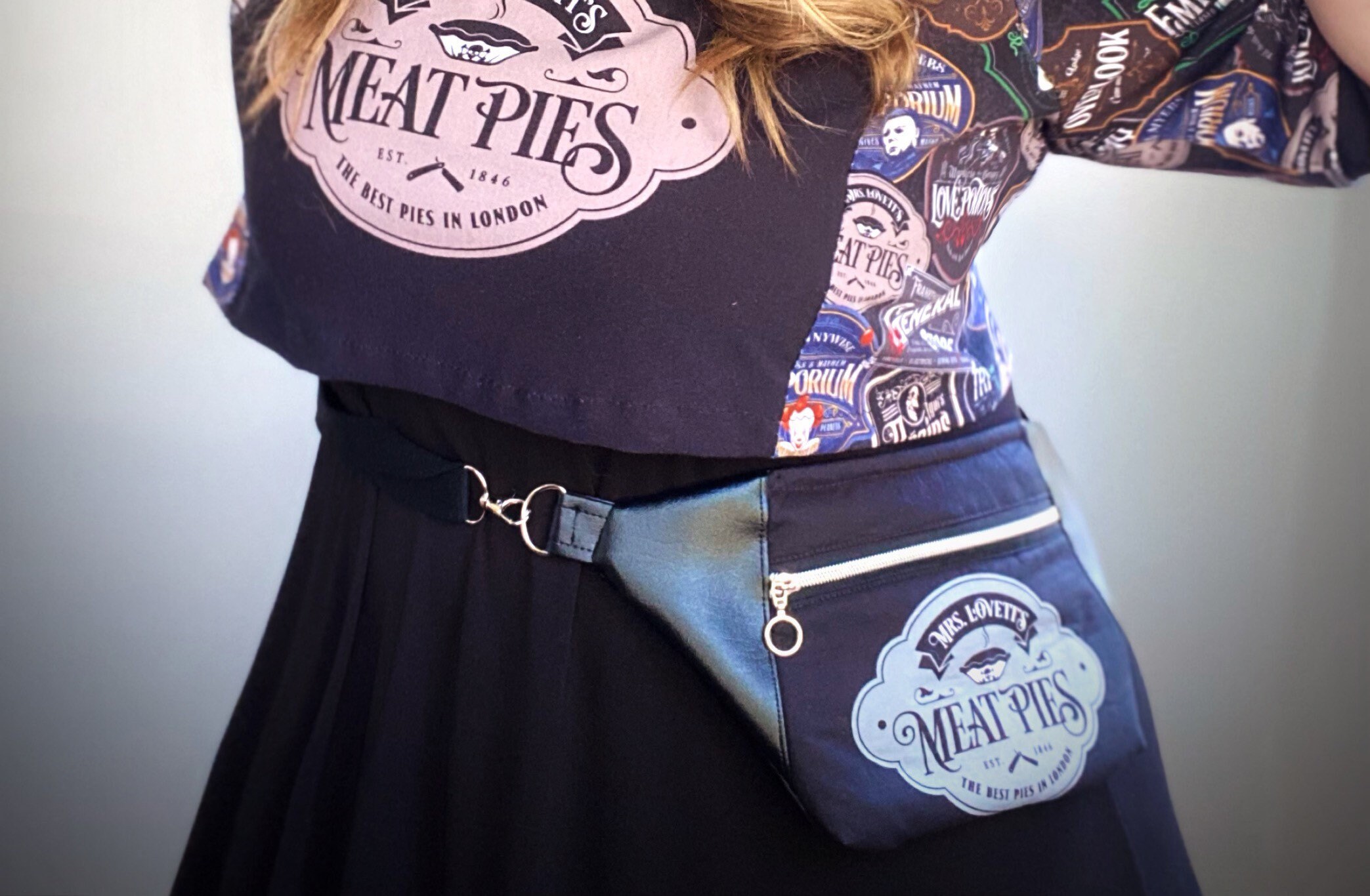 Mrs Lovetts Pie Shop Sinister Sign Slim Hip Bag / Fanny Pack / Shoulder ...