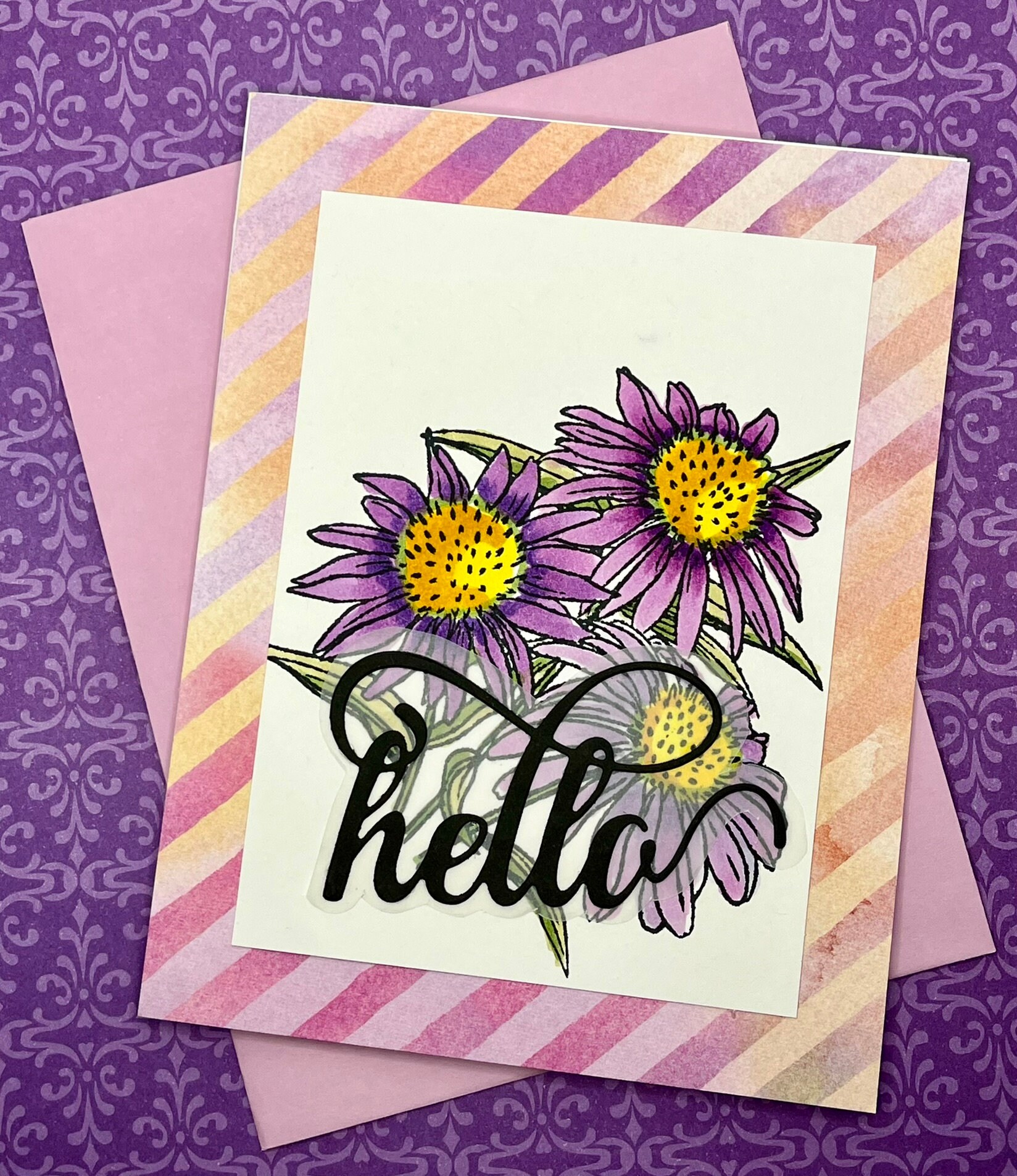 Colorful Flower Bunch Card - Etsy
