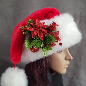 Red and White Santa Hat - Etsy