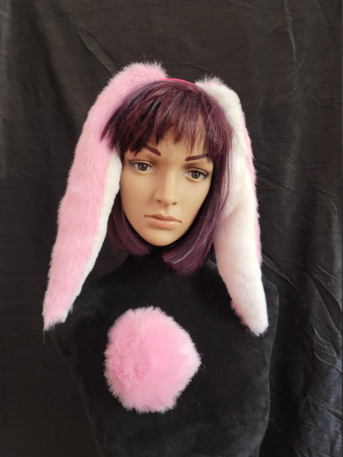 Pink Bunny Ears and Tail | Etsy