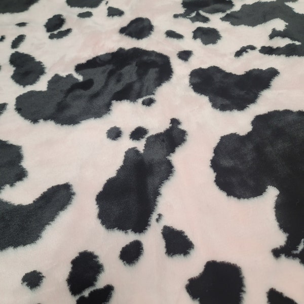 Faux Fur Cow Print Fabric - Etsy