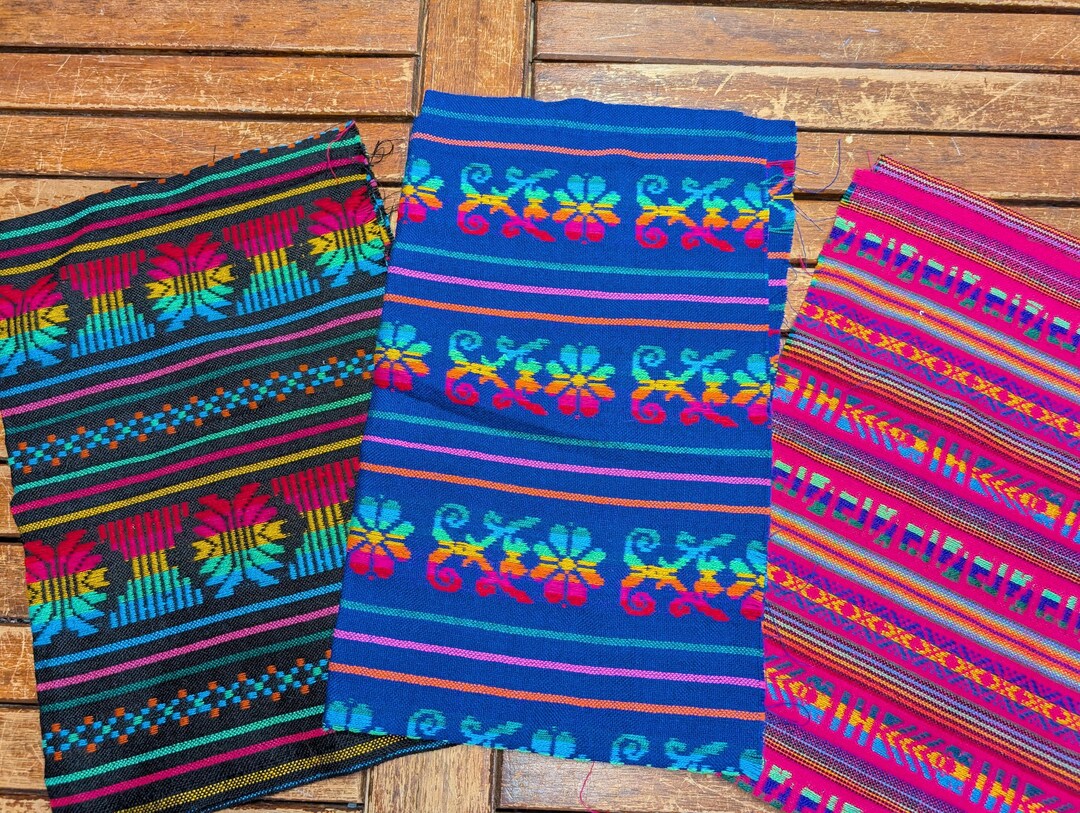 Three Mexican Fabric Pieces - Etsy