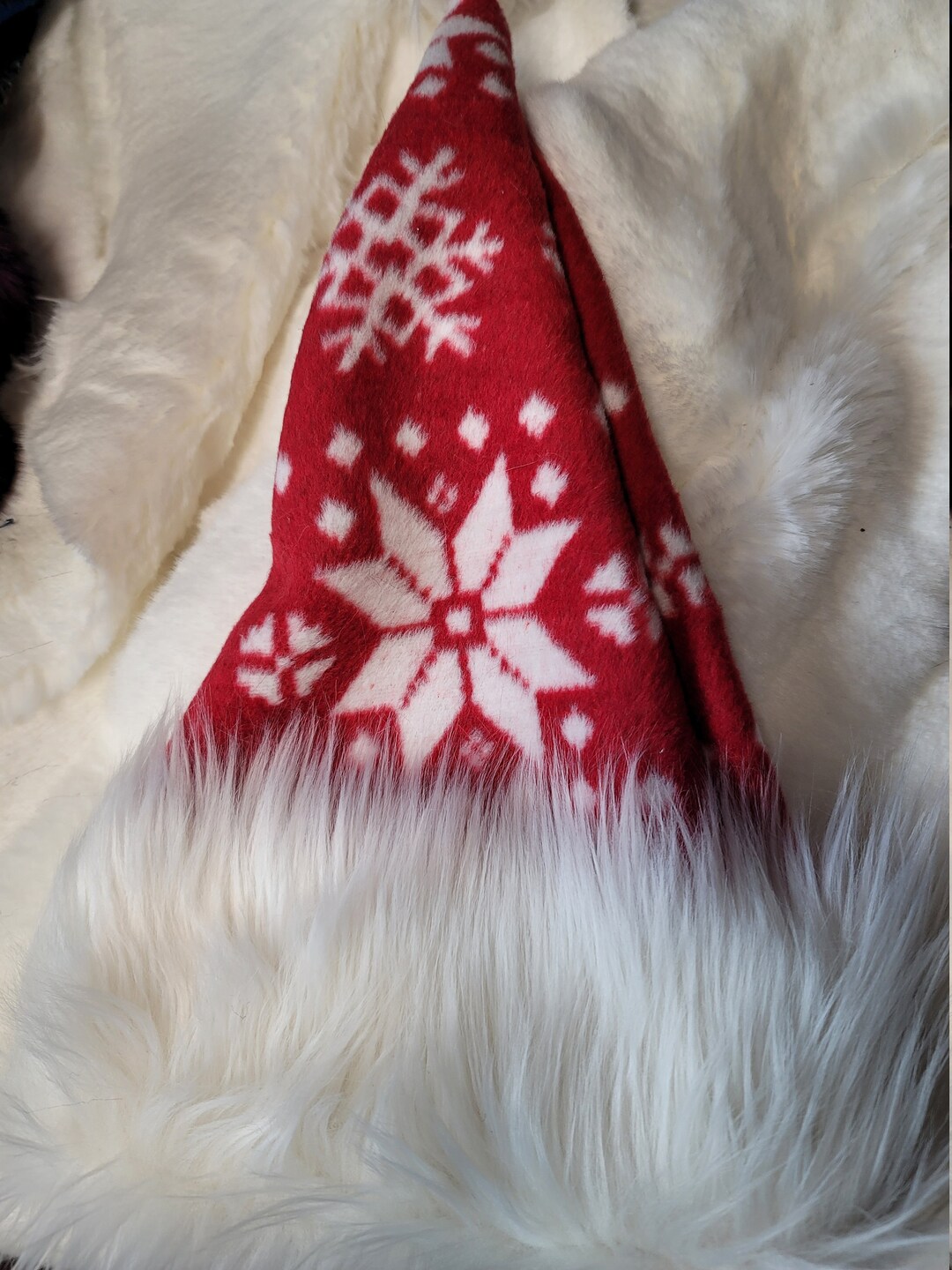 TREE TOPPERS Only Nordic Snowflake Santa Hat - Etsy