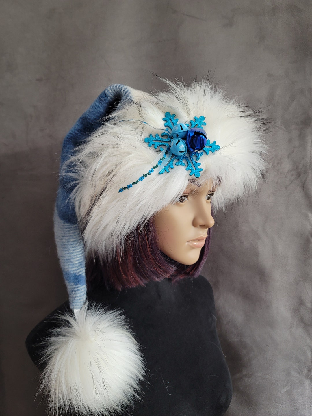 Norwegian Wool Santa Hat With Norwegian Fox Trim - Etsy