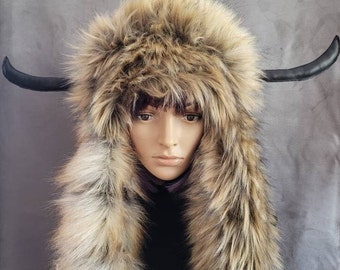 Hat With Horns - Etsy