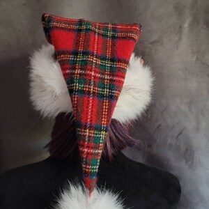 Christmas Plaid Wool Santa Hat - Etsy