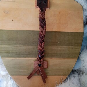 Medieval Warrior Gray Buffalo Trapper Hat With Horns, Wooden Shield for ...