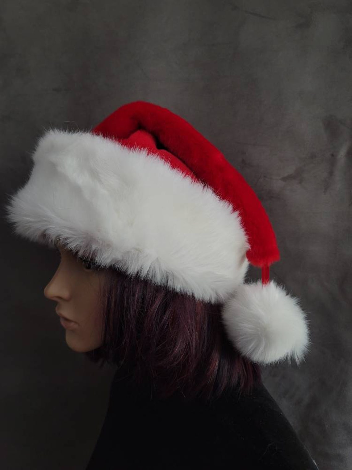 Red and White Santa Hat - Etsy