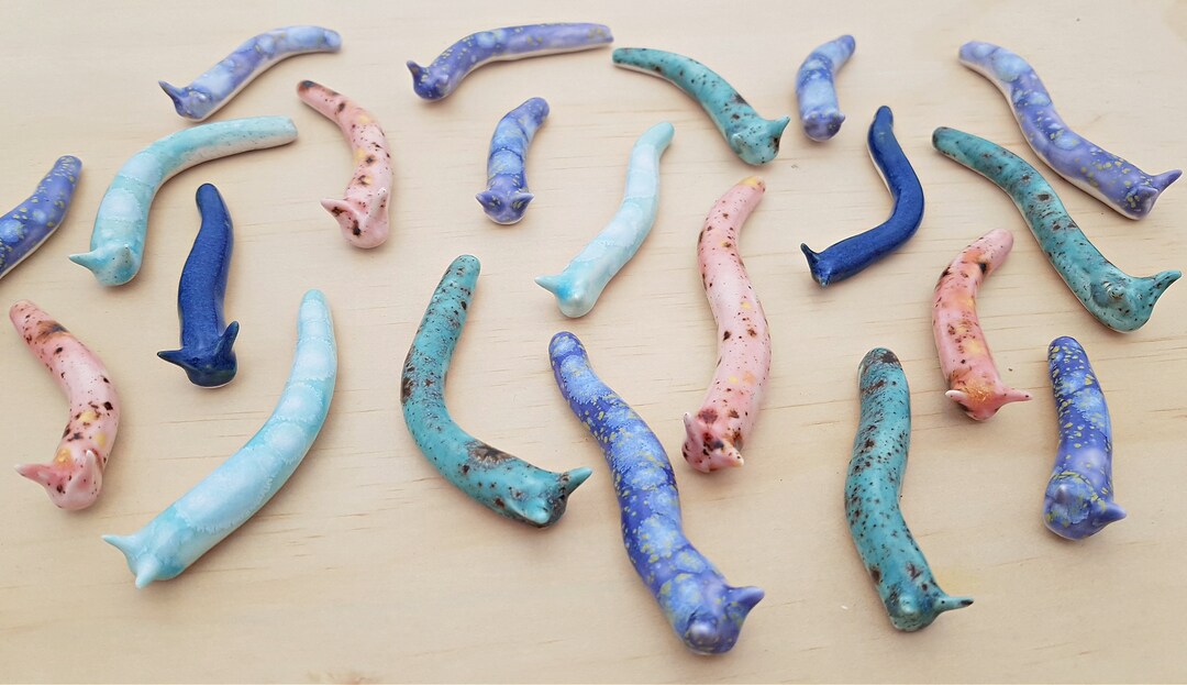 Ceramic Slugs. Garden and Terrarium Decoration. - Etsy