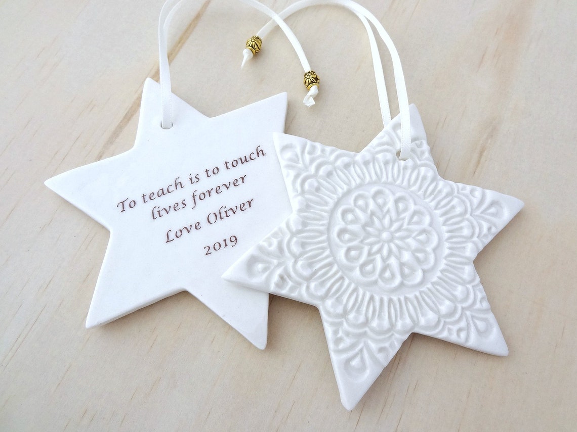 Personalised Christmas Ornament. Ceramic Christmas Holiday - Etsy