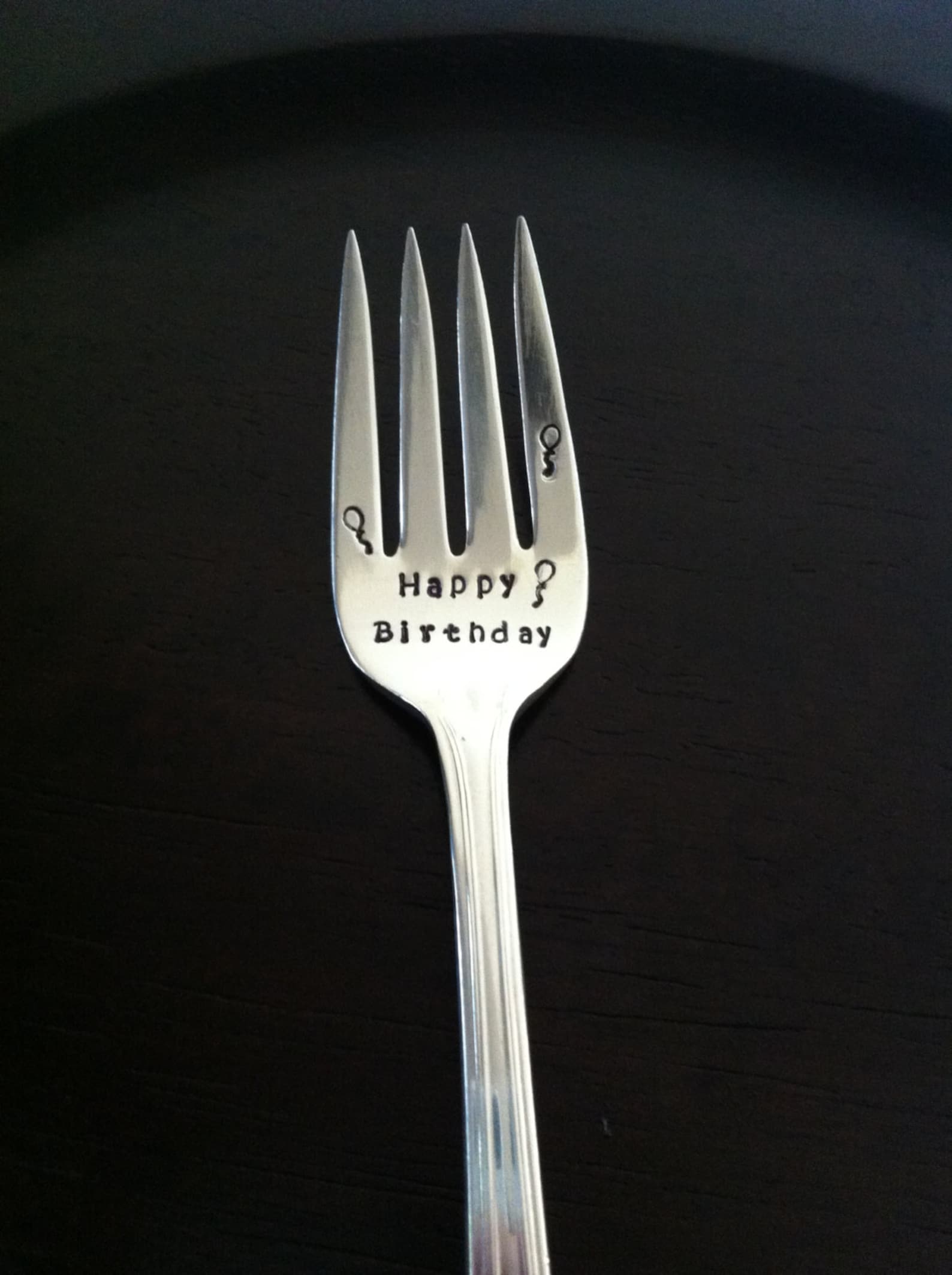 Happy Birthday-repurposed Vintage Hand Stamped Fork | Etsy