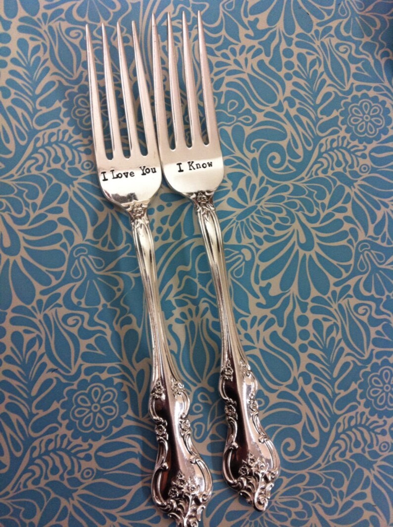 I Love You/i Know Personalized Wedding Forks-custom Vintage | Etsy