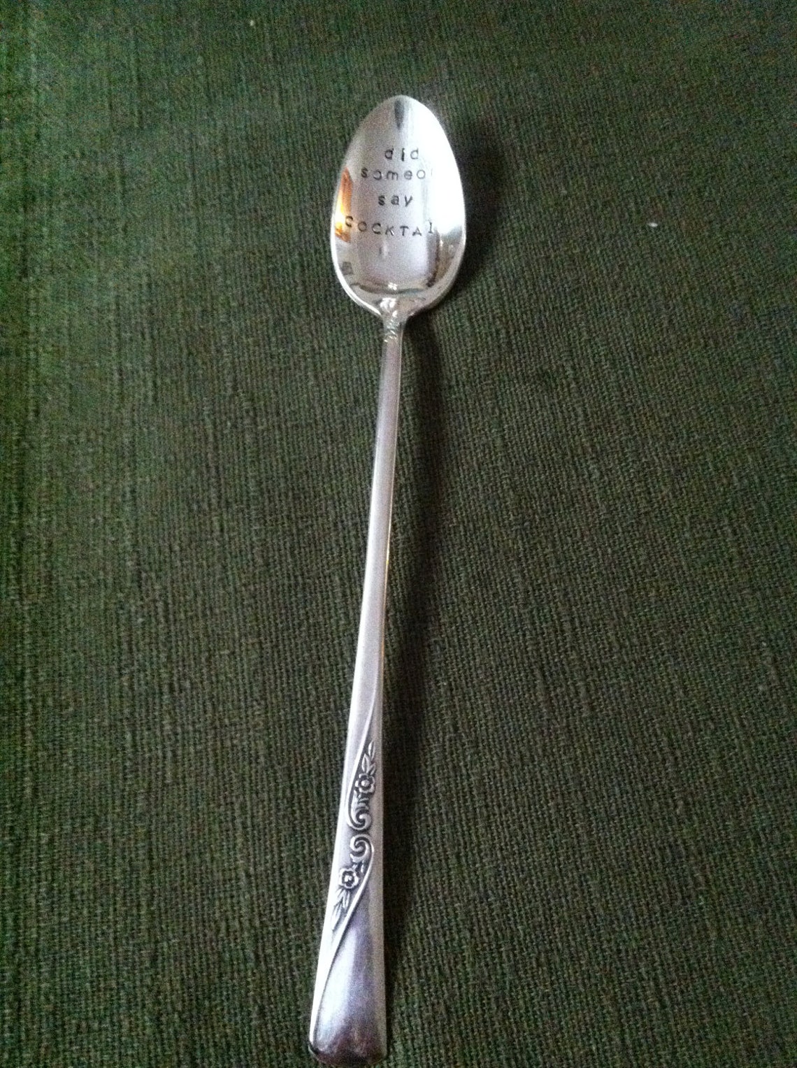Did Someone Say Cocktail-repurposed Vintage Hand Stamped Spoon Stirrer ...