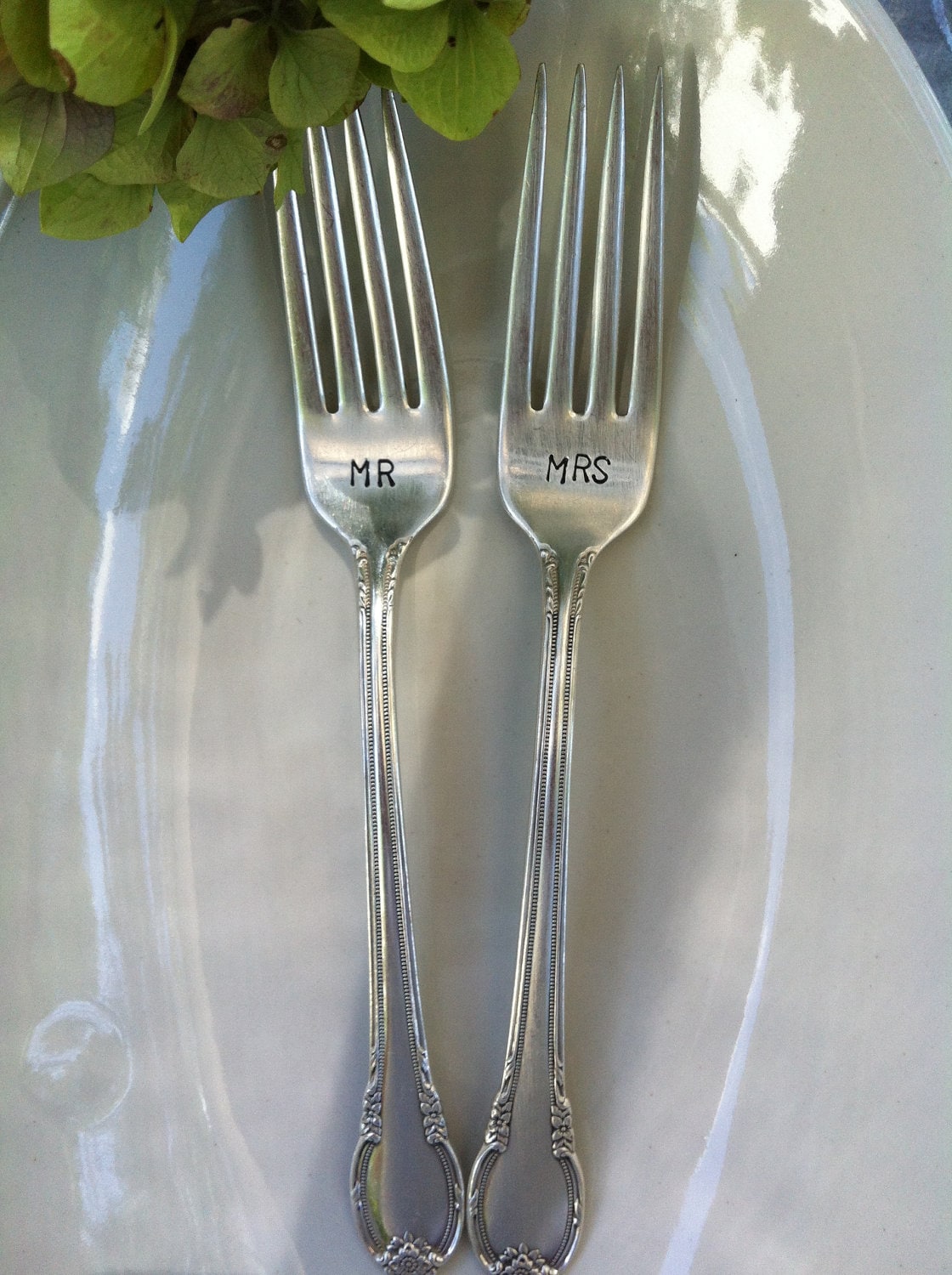 MR & MRS Personalized Wedding Forks-custom Vintage Hand Stamped Forks ...