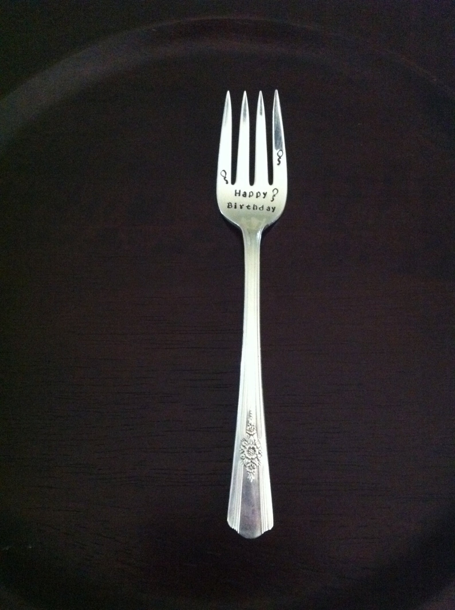 Happy Birthday-repurposed Vintage Hand Stamped Fork - Etsy