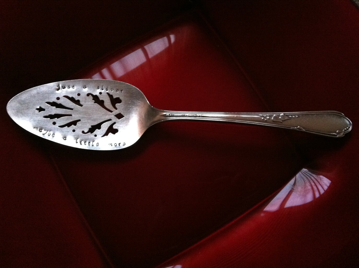 Just a Sliver...maybe a Little More -repurposed Vintage Hand Stamped ...