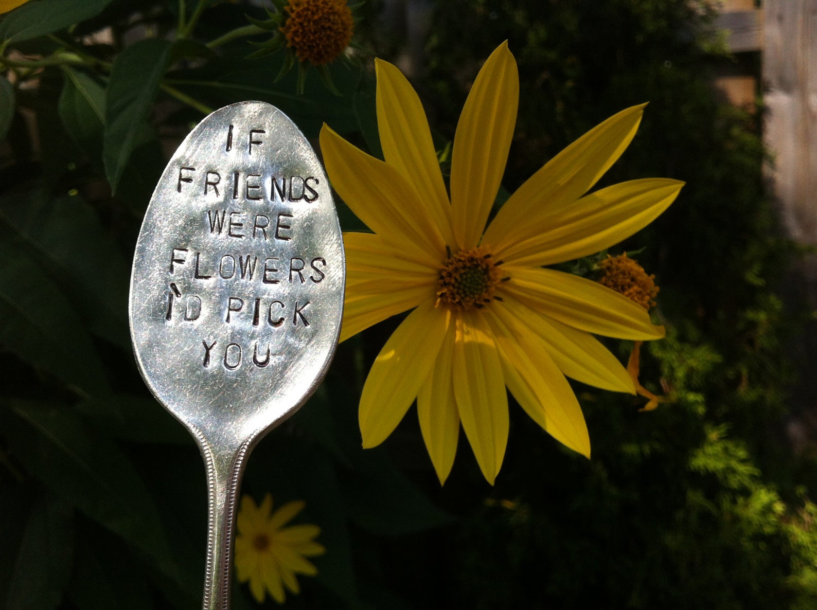 If Friends Were Flowers I'd Pick You-repurposed Vintage Hand Stamped ...