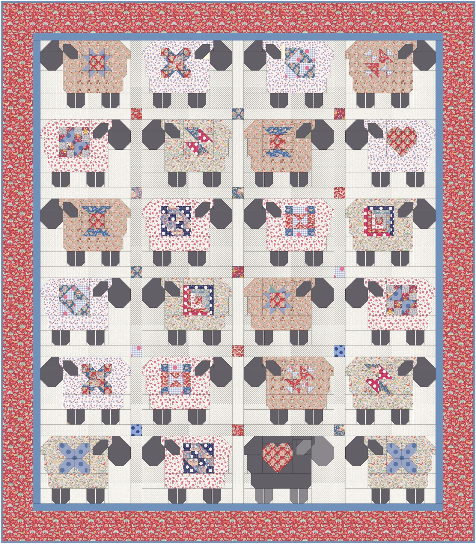 PDF Down the Lane Lamb Quilt Pattern - Etsy